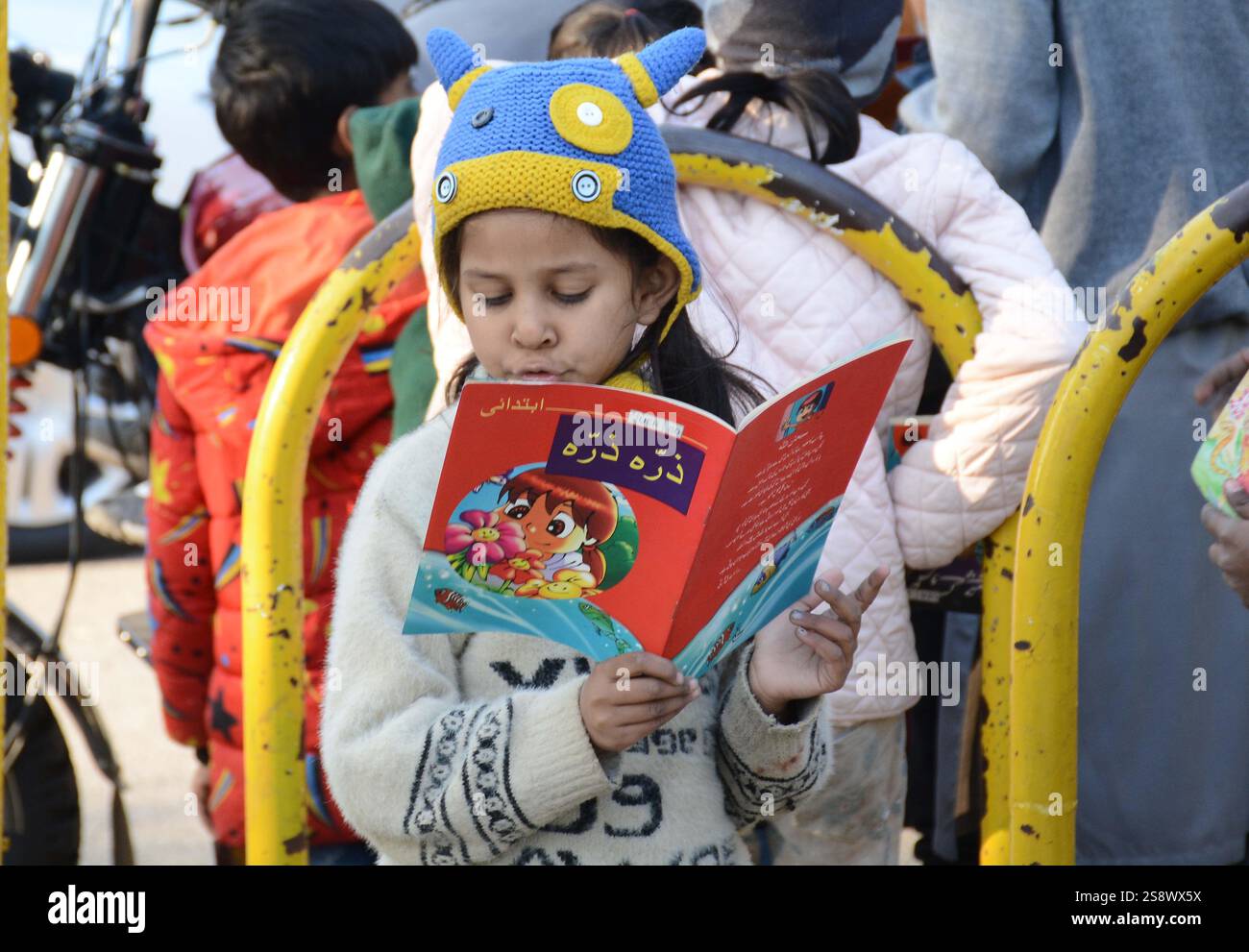 Islamabad, Pakistan. 23rd Jan, 2025. Muhammad Ayub has been running his free school for street ...