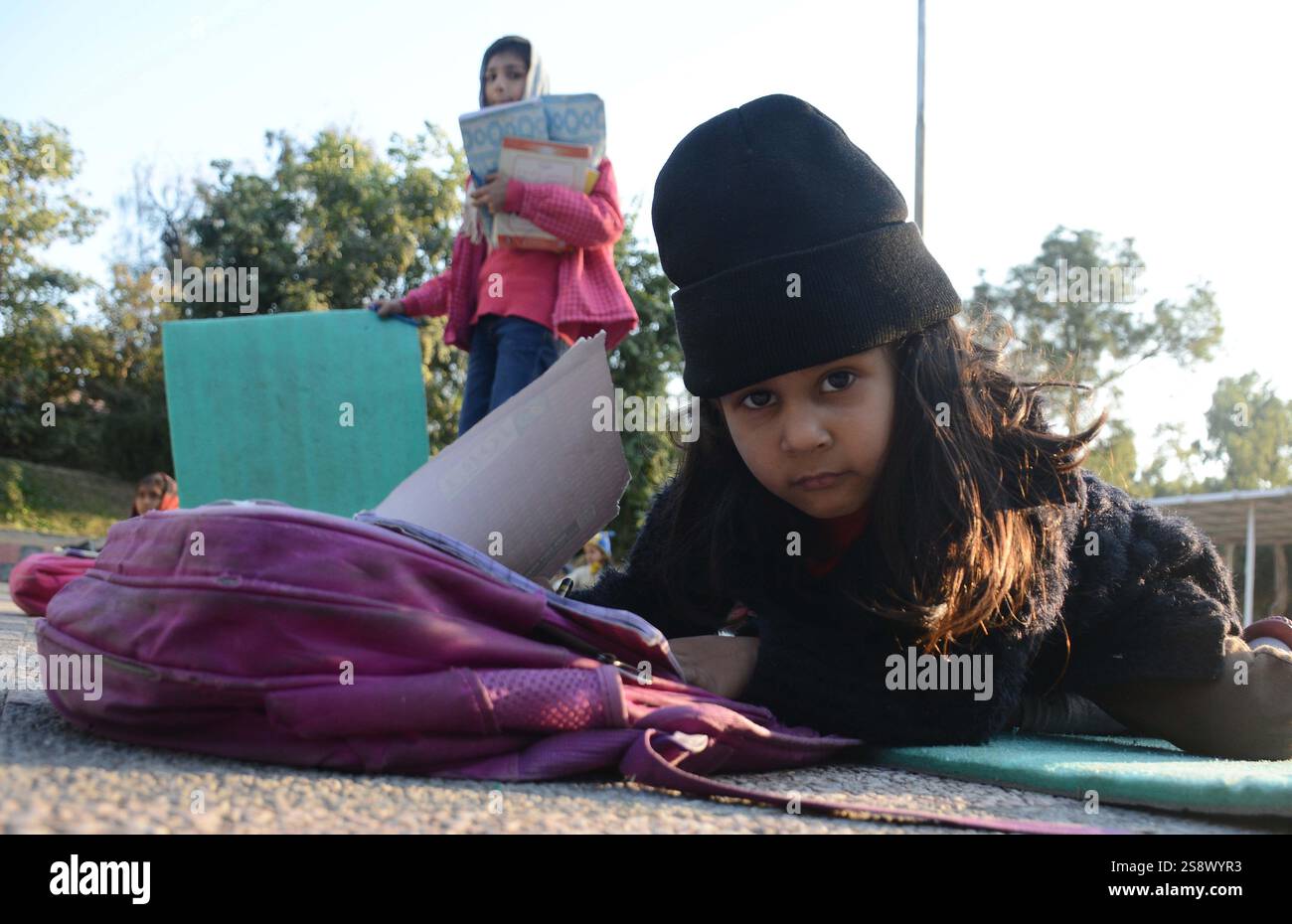 Islamabad, Pakistan. 23rd Jan, 2025. Muhammad Ayub has been running his free school for street ...