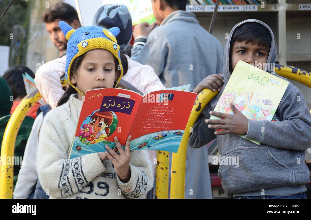 Islamabad, Pakistan. 23rd Jan, 2025. Muhammad Ayub has been running his free school for street ...