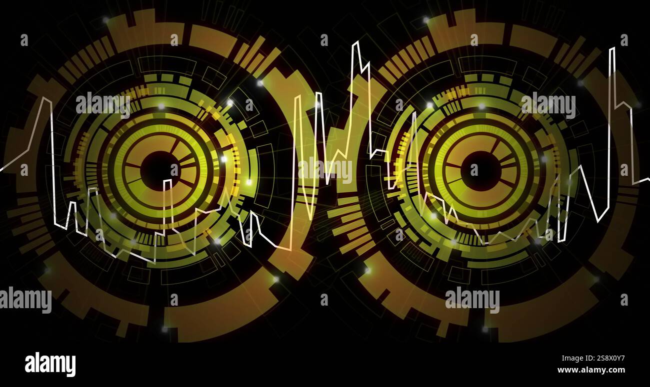Image of digital data processing over scopes scanning Stock Photo - Alamy