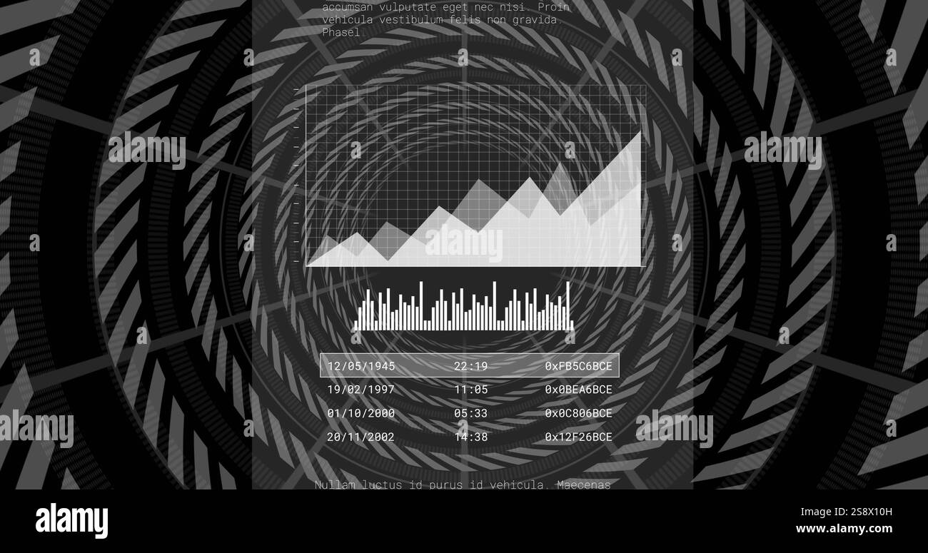 Image of digital data processing over scope scanning Stock Photo - Alamy