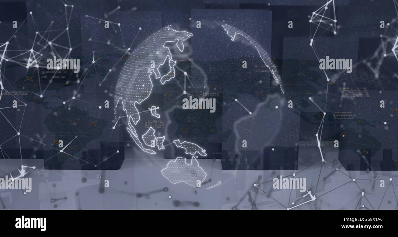 Image globe connections statistics hi-res stock photography and images ...