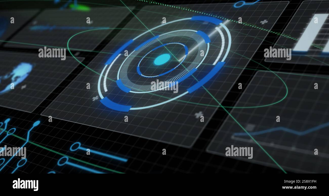 Image of scope scanning with digital data processing Stock Photo - Alamy