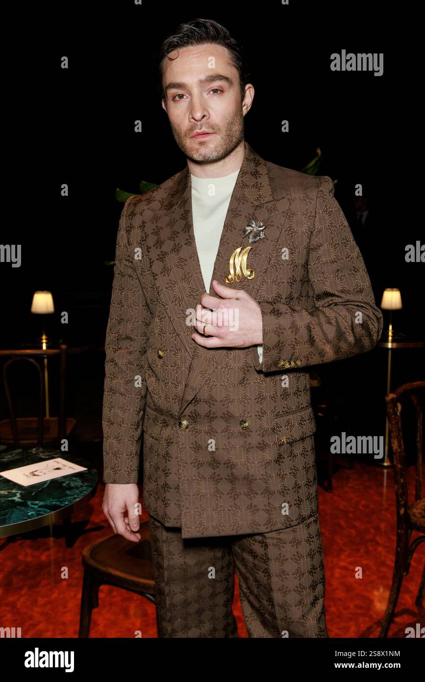 Ed Westwick attends AMIRI Fall/Winter 2025-2026 runway during Paris ...