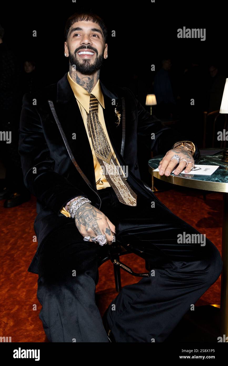 Paris, Frankreich. 23rd Jan, 2025. Anuel AA attends AMIRI Fall/Winter ...