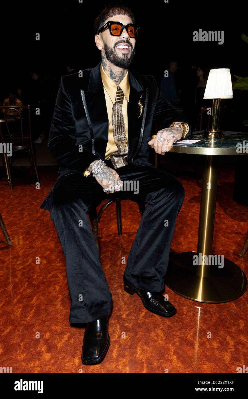 Paris, Frankreich. 23rd Jan, 2025. Anuel AA attends AMIRI Fall/Winter ...