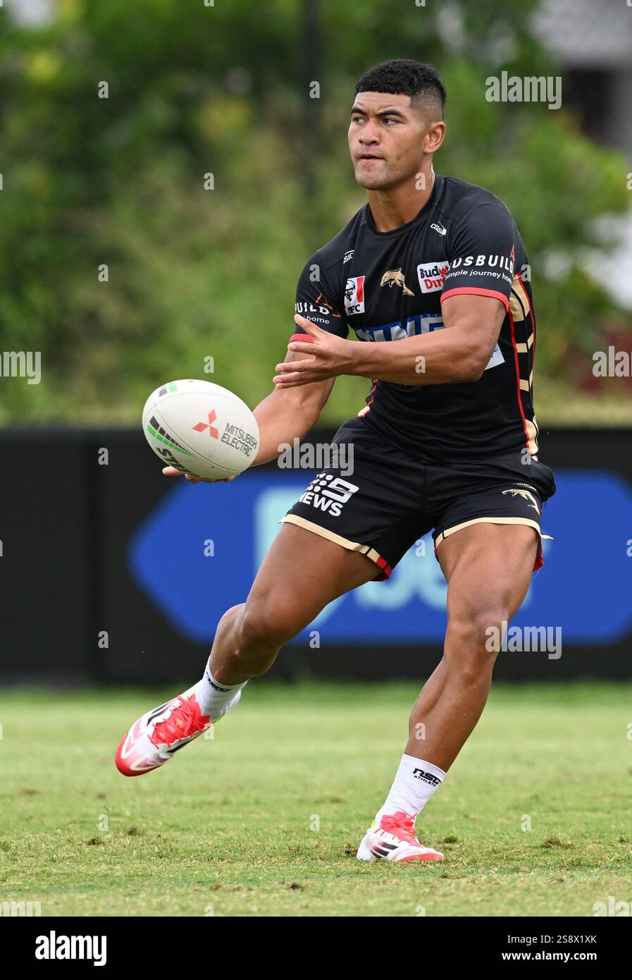 Isaiya Katoa in action during a Dolphins NRL training session at Kayo ...