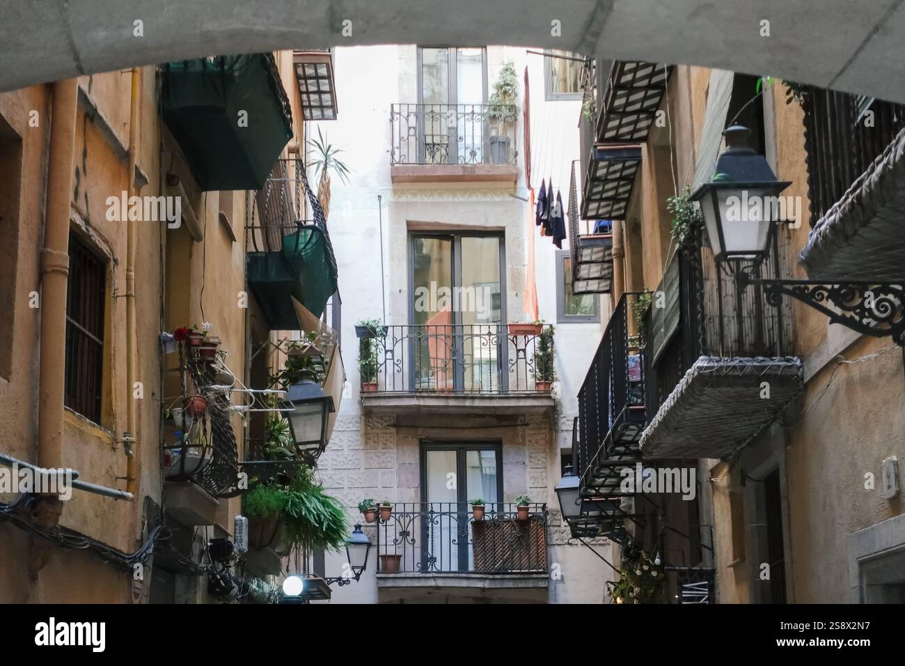 El Born is a charming historic neighborhood in Barcelona, Spain Stock ...