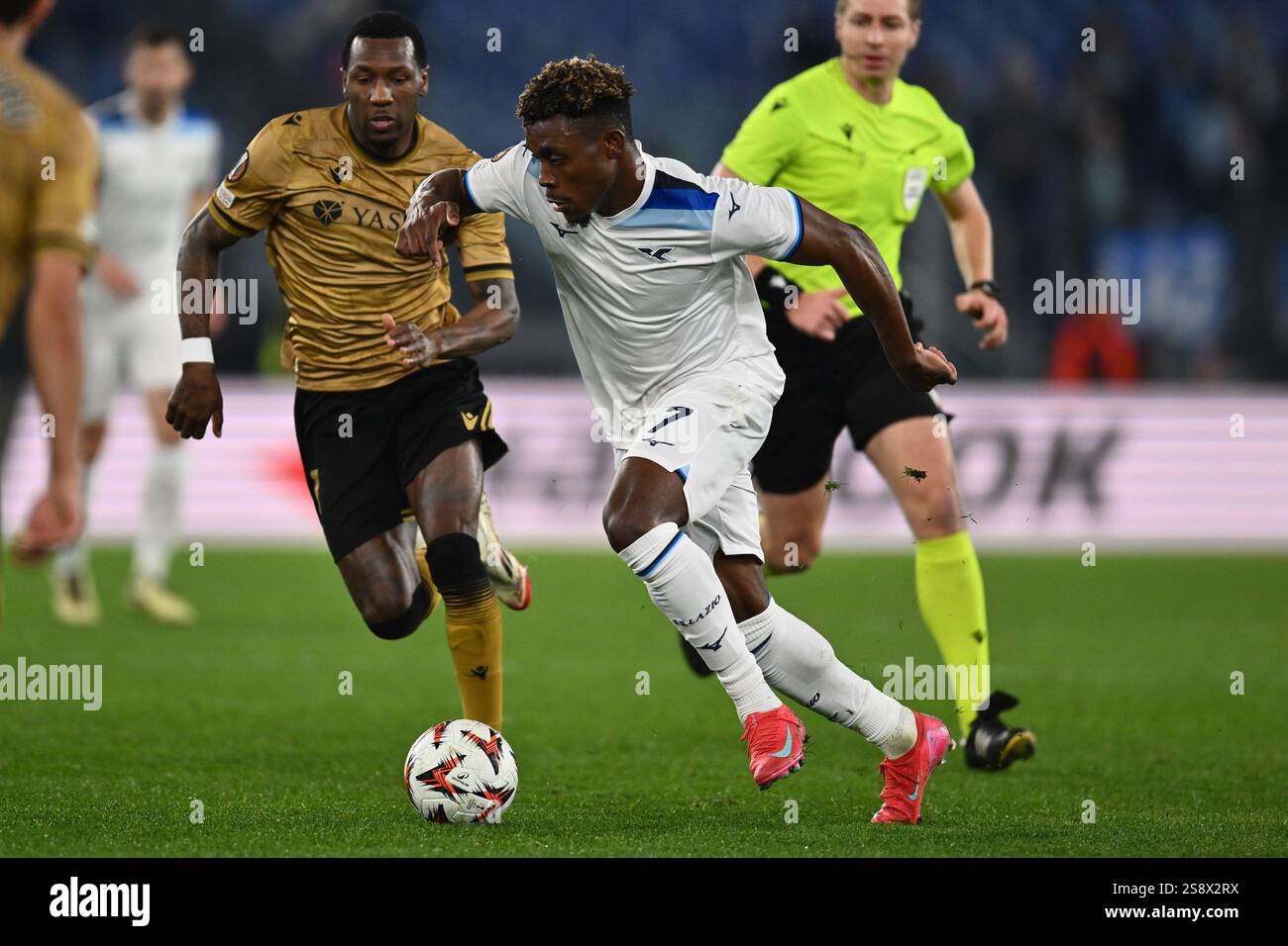 Sheraldo Becker of Real Sociedad and Fisayo Dele-Bashiru of S.S. Lazio ...