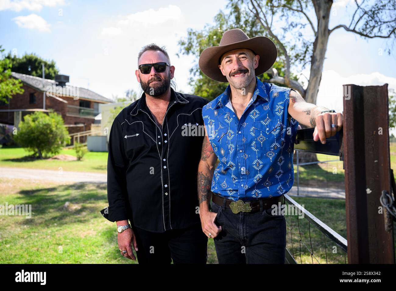 Tamworth, Australia. 24th Jan, 2025. Musicians Tom Wolfe (left), and ...