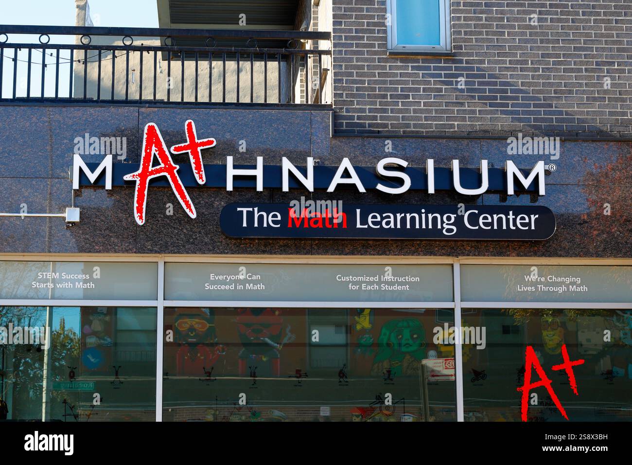 Signage for Mathnasium, an American education brand focusing on math ...