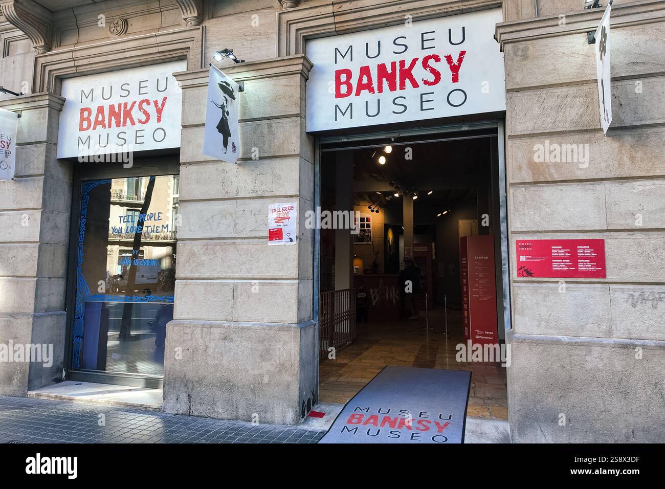 The Banksy Museum Barcelona, located at Carrer de Trafalgar 34, in ...