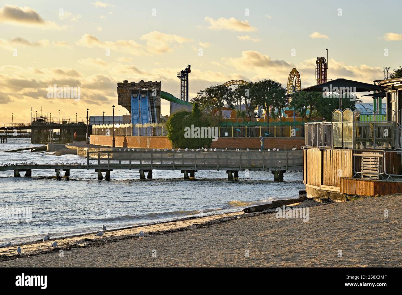 Looking towards the promenade at the rear of Adventure Island from ...