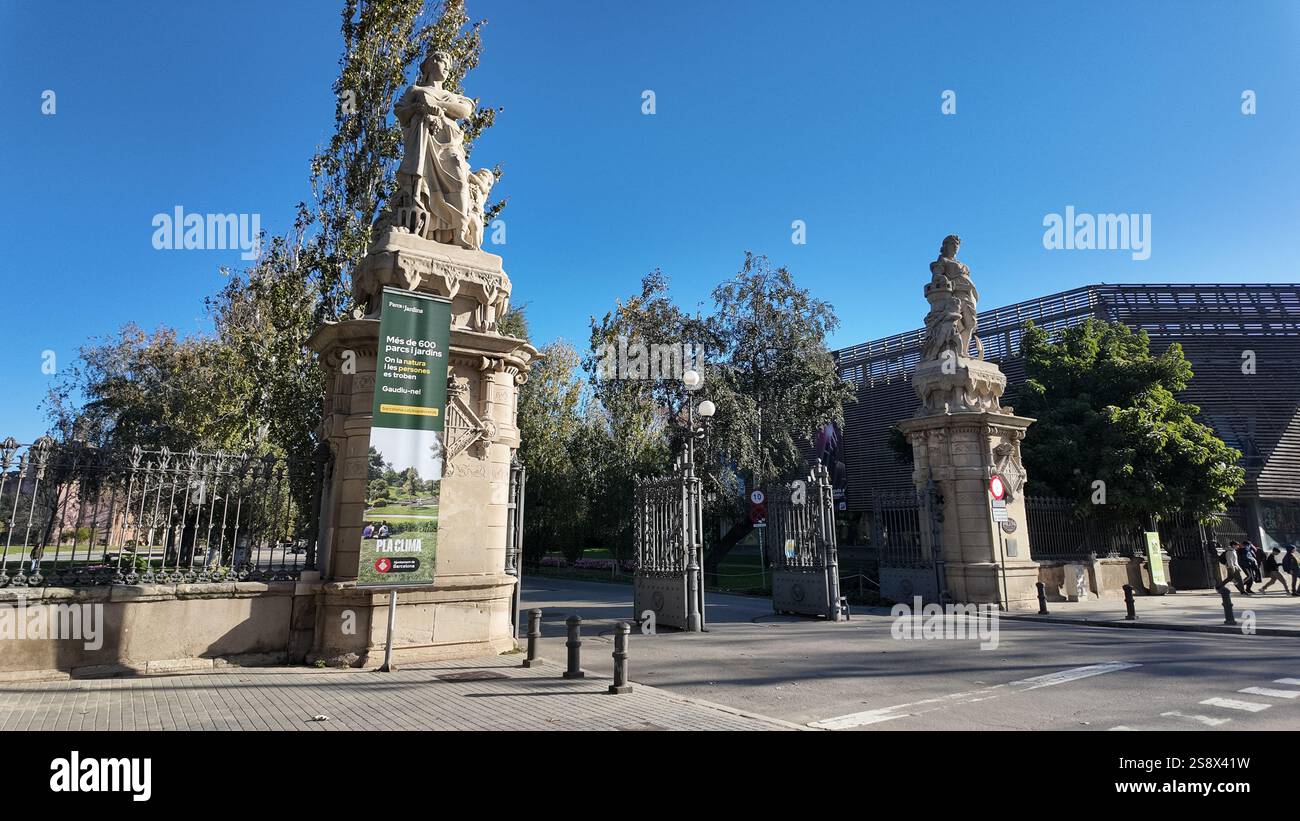 Entrance to El Retiro Park, located in Madrid, Spain. Known in Spanish ...