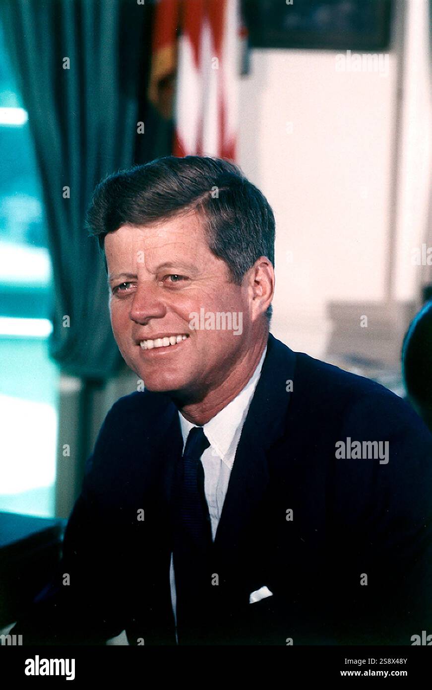 Portrait Photograph of United States President John F. Kennedy taken at ...
