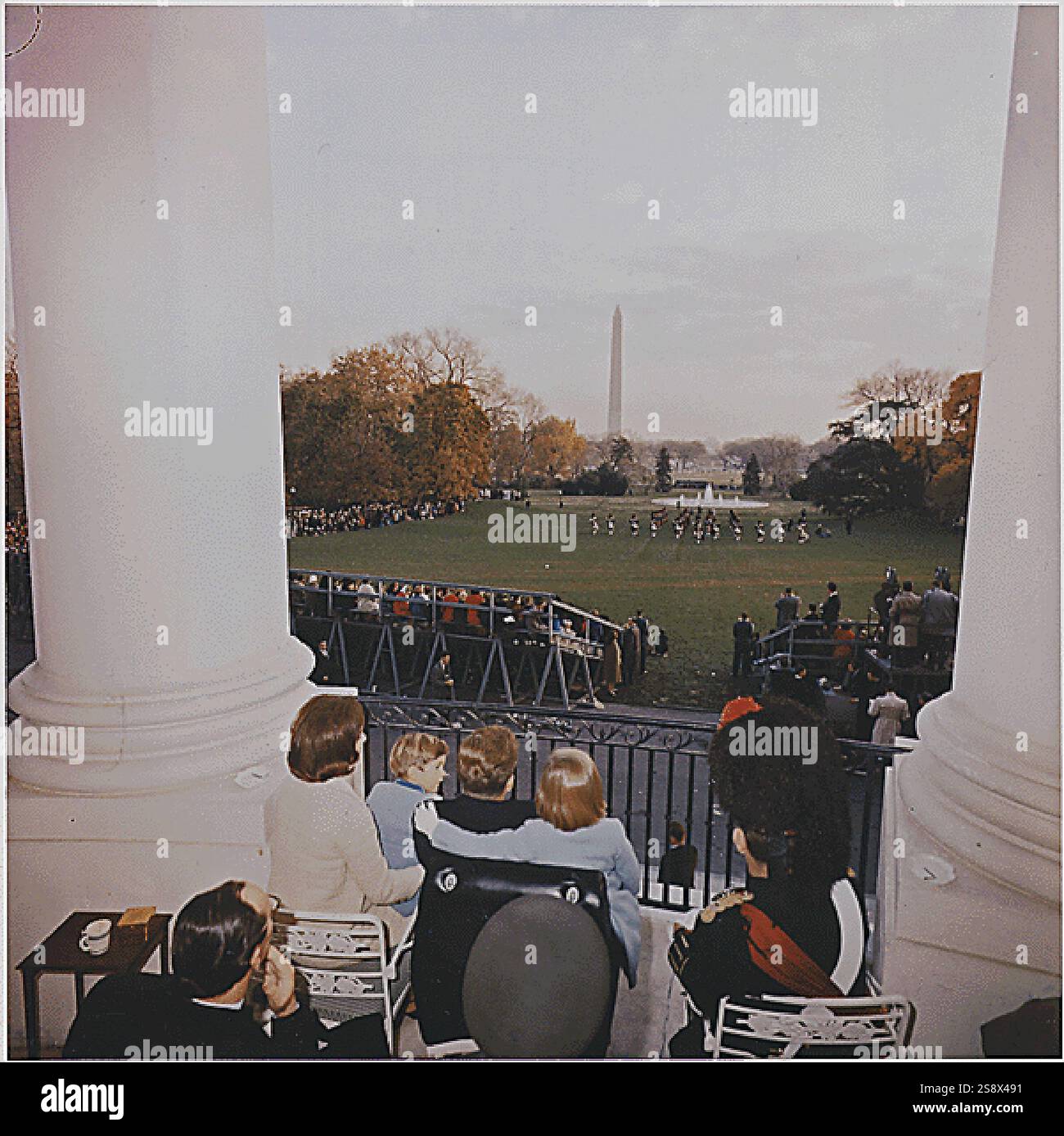 United States President John F. Kennedy and Family watch the Black ...