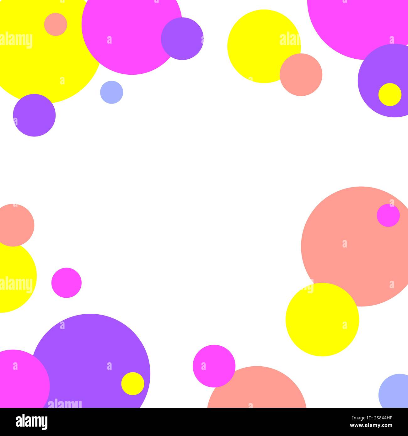 Colorful circular bubbles. Abstract geometric shapes. White background ...