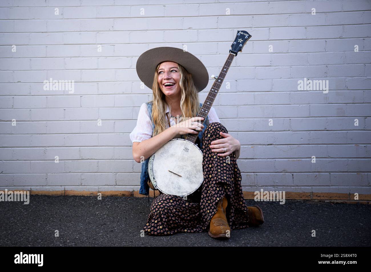 Musician and Golden Guitar nominee Ashleigh Dallas poses for a ...