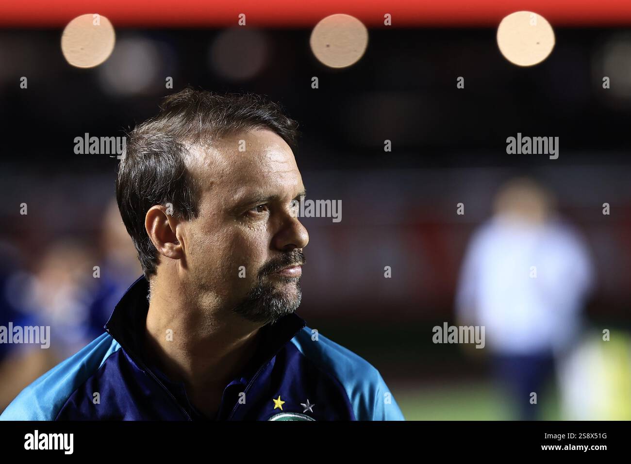 Sao Paulo, Brazil. 23rd Jan, 2025. Guarani coach Mauricio Souza during ...