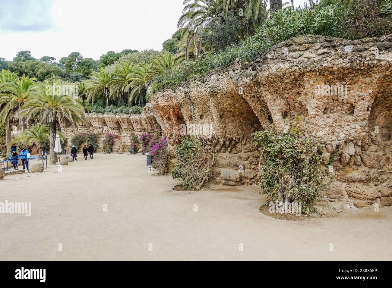 Park Güell in Barcelona, architected by Antoni Gaudí, is renowned for ...