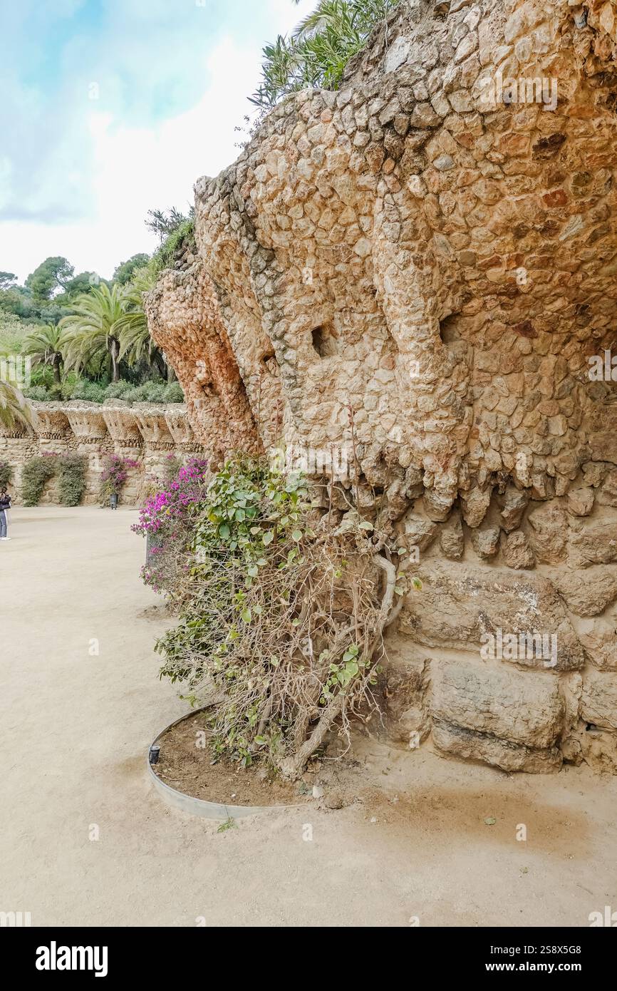 Park Güell in Barcelona, architected by Antoni Gaudí, is renowned for ...