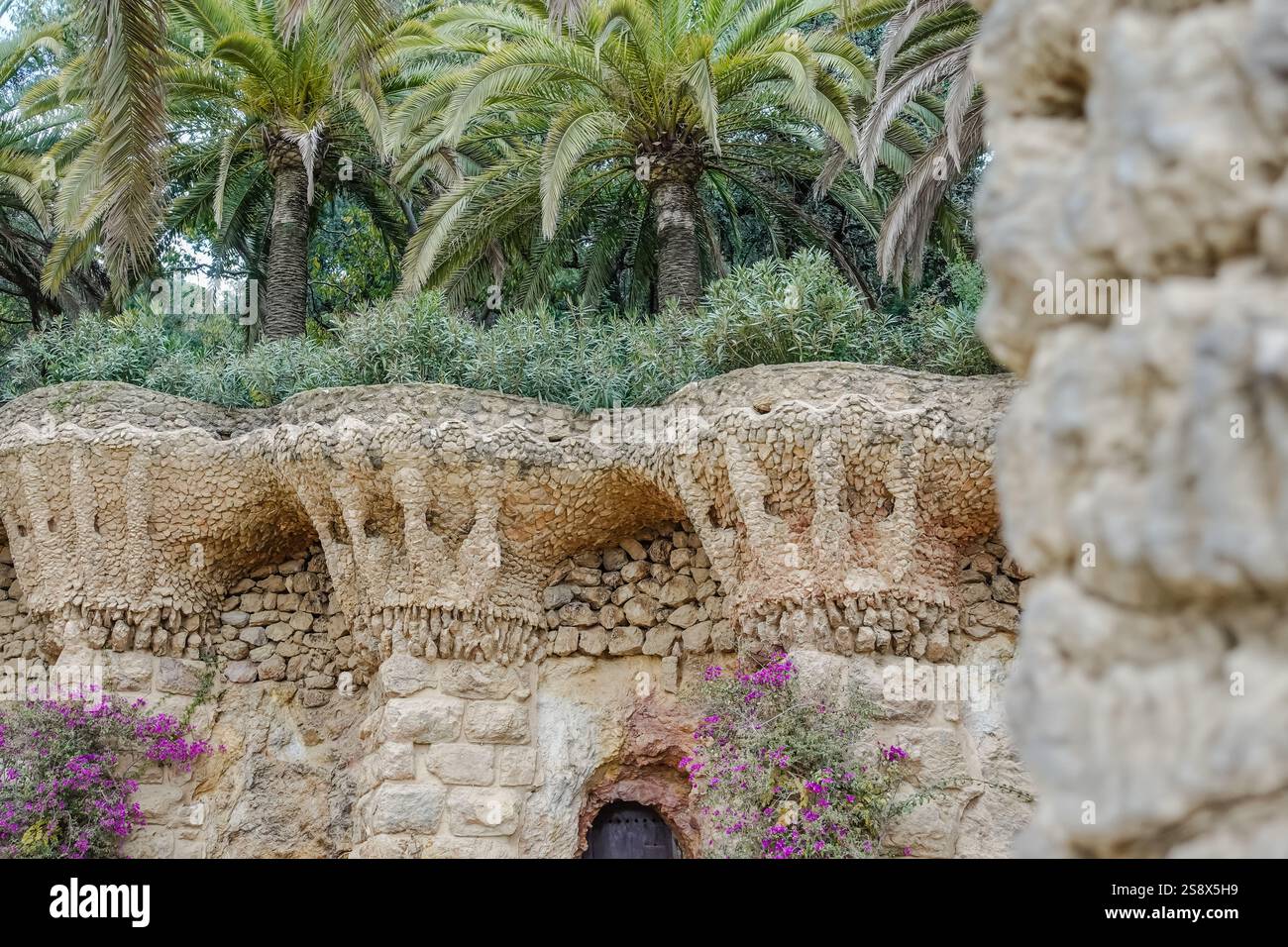 Park Güell in Barcelona, architected by Antoni Gaudí, is renowned for ...