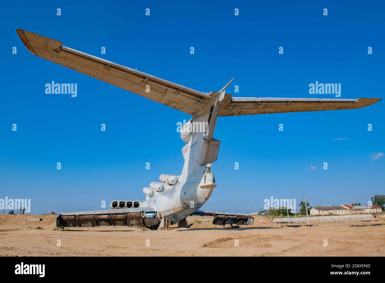 Ekranoplan Lun, a kind of hybrid of a ship and an airplane Stock Photo ...