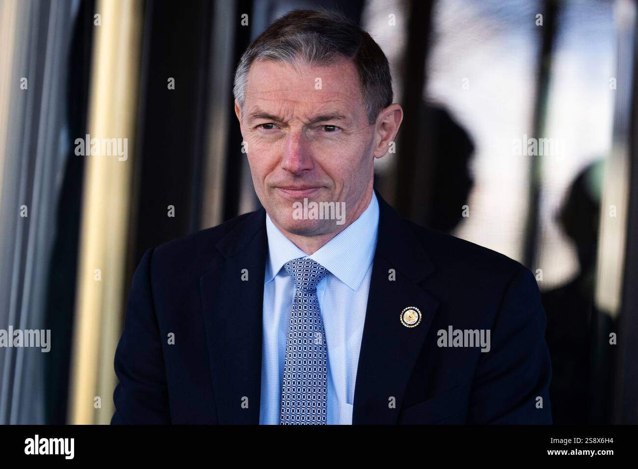 UNITED STATES - JANUARY 22: Rep. Mike Kennedy, R-Utah, leaves a meeting ...