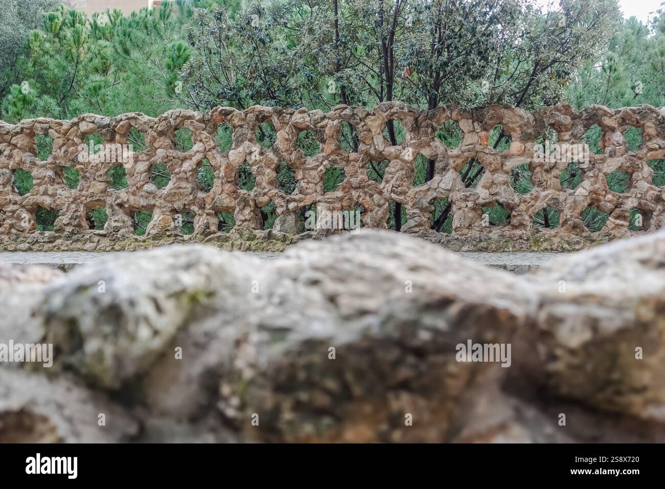 Park Güell in Barcelona, architected by Antoni Gaudí, is renowned for ...