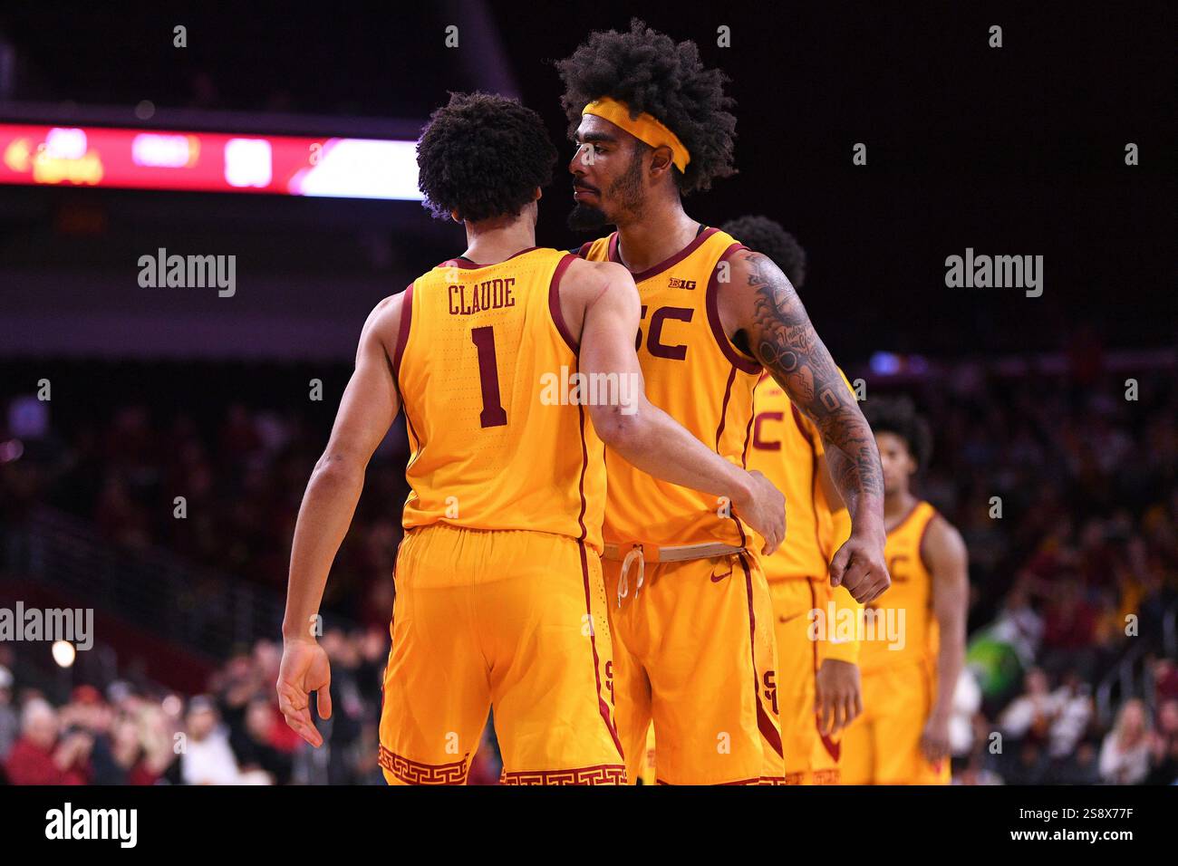 LOS ANGELES, CA - JANUARY 18: USC Trojans guard Desmond Claude (1 ...