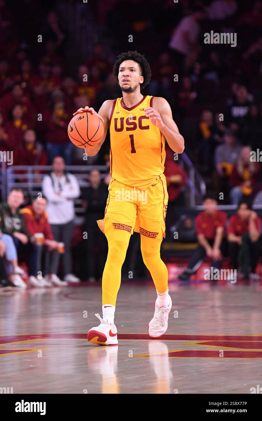 LOS ANGELES, CA - JANUARY 18: USC Trojans guard Desmond Claude (1 ...