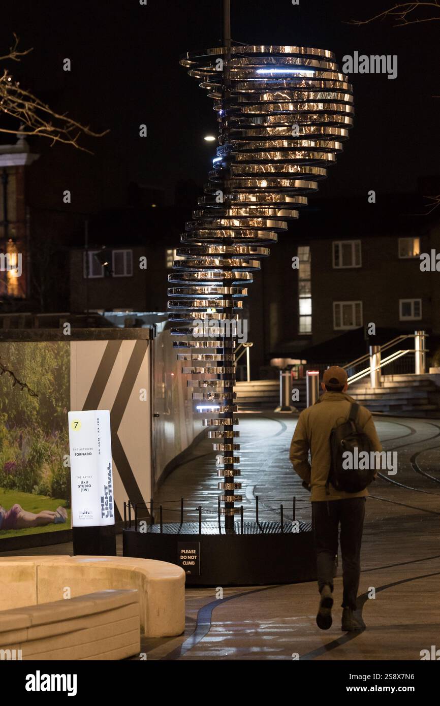 London, UK. 23rd January, 2025. 'Tornado' by UxU Studio is displayed ...