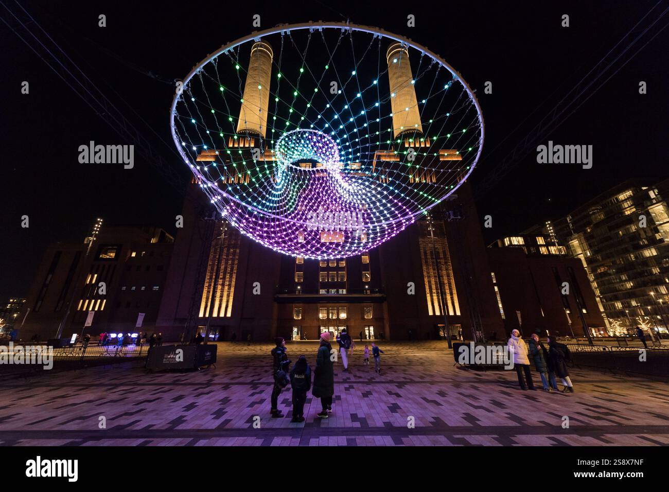 London, UK. 23rd January, 2025. 'Lightcloud' comprising1,000 lights ...