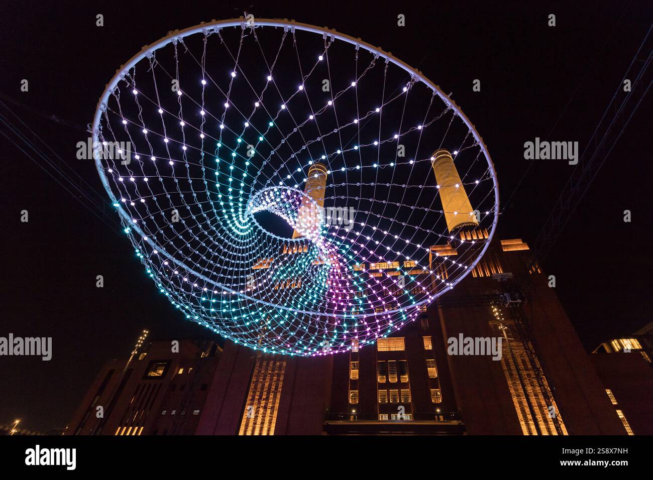 London, UK. 23rd January, 2025. 'Lightcloud' comprising1,000 lights ...