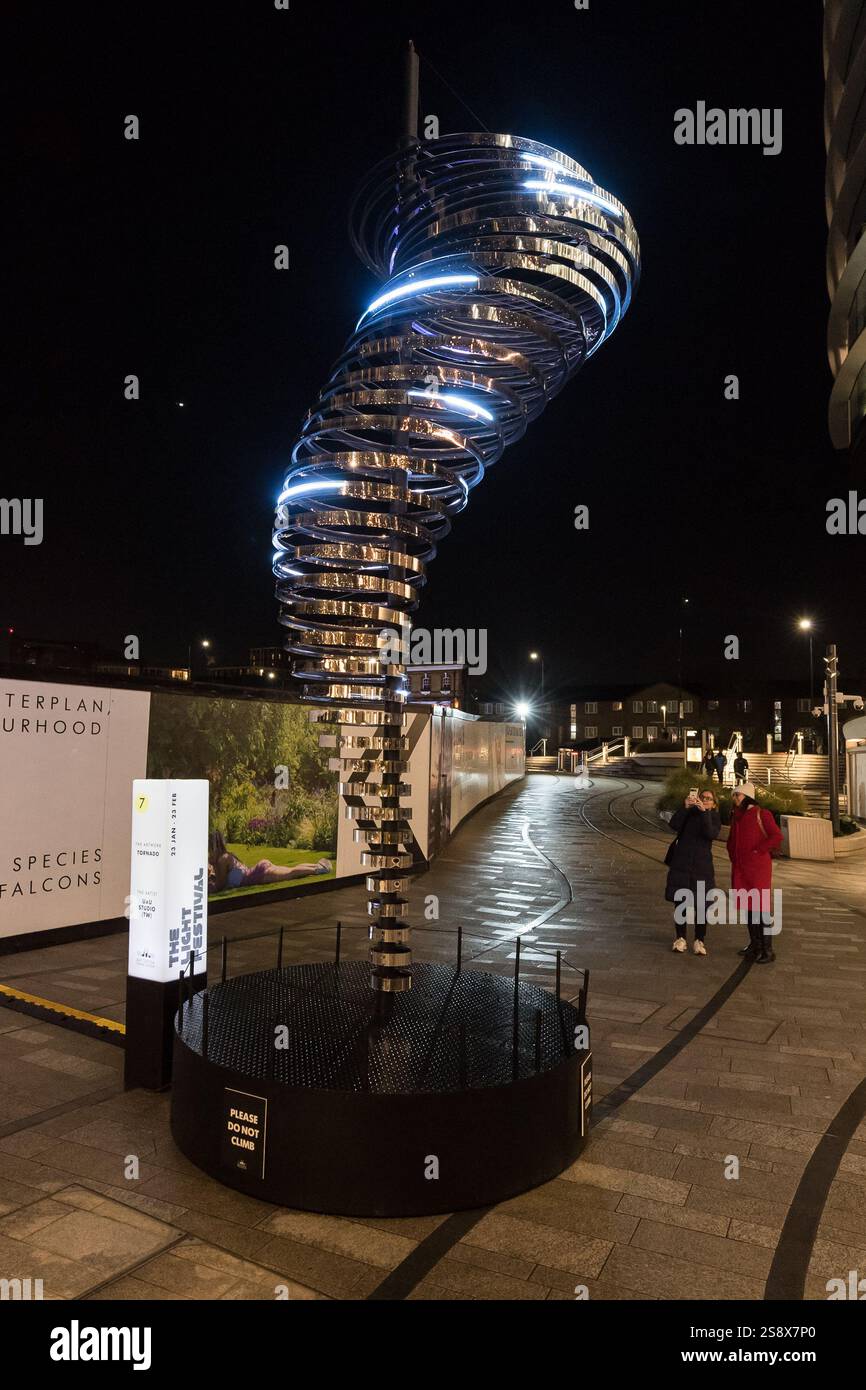 London, UK. 23rd January, 2025. 'Tornado' by UxU Studio is displayed ...