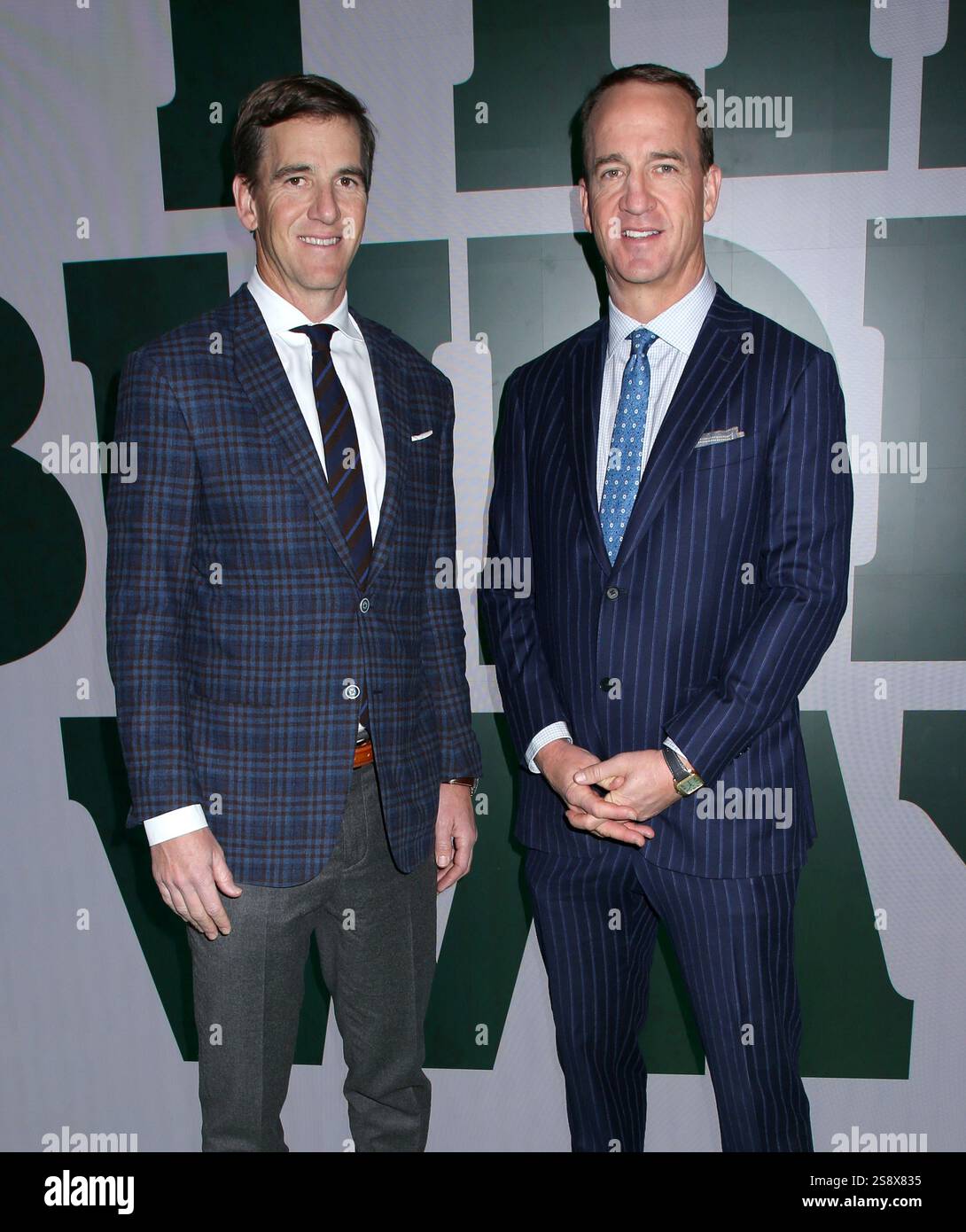 Eli Manning and Peyton Manning attending 'The Buddy Way" Premiere held ...