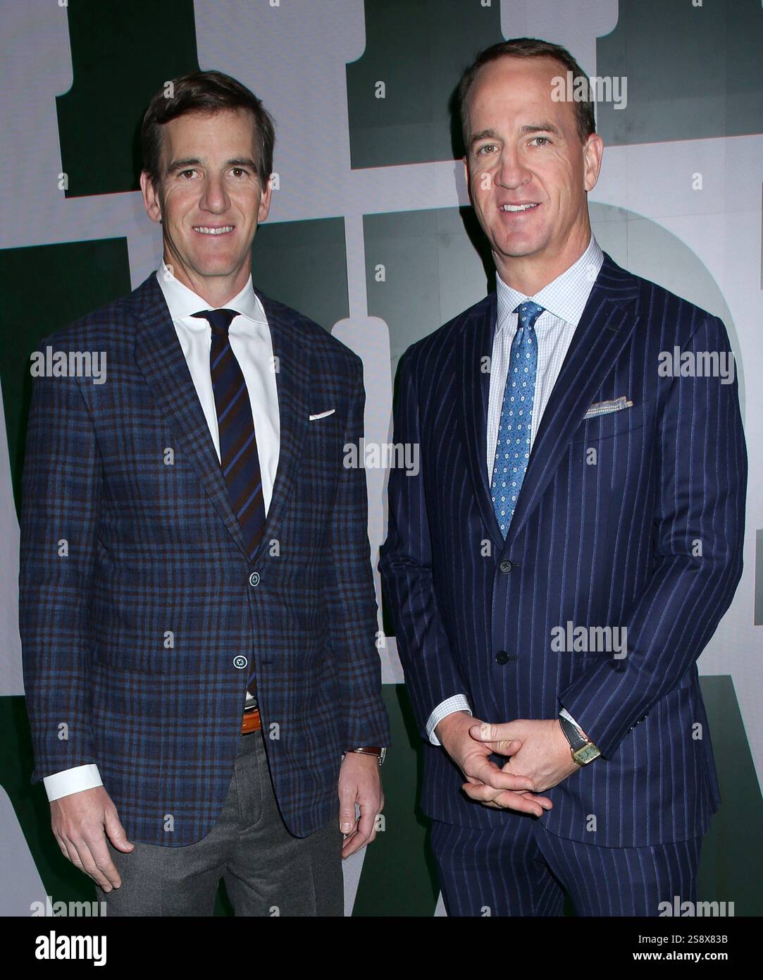 New York City, USA. 23rd Jan, 2025. Eli Manning and Peyton Manning ...