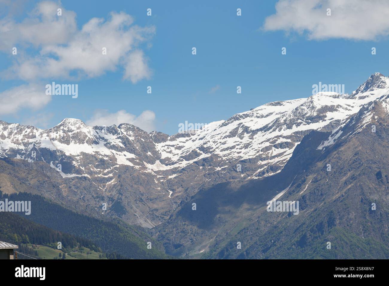 Snow-capped Bergamo alps. View from Gromo town Stock Photo - Alamy