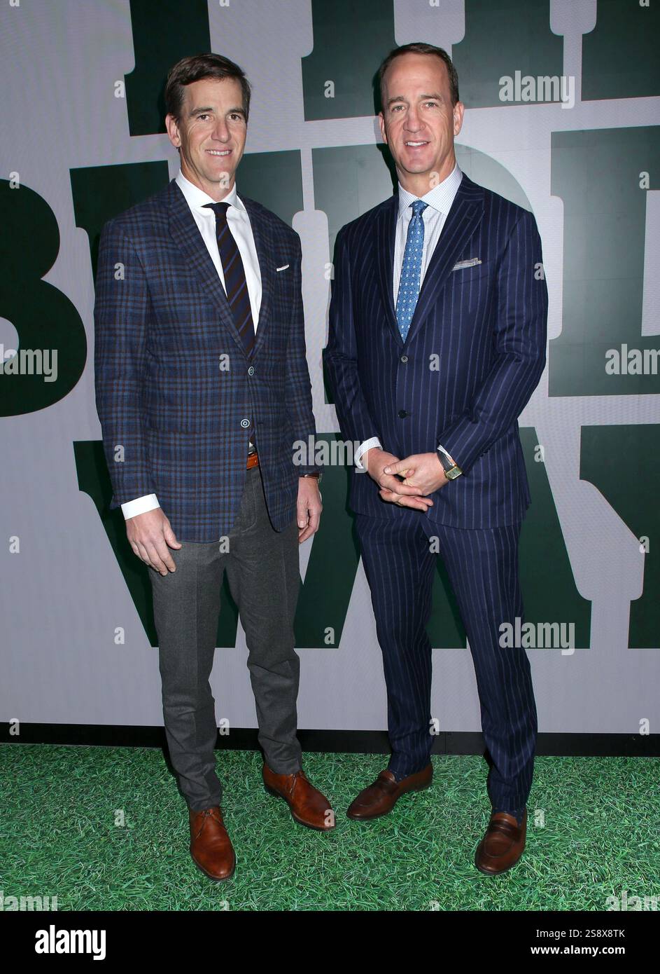 New York City, USA. 23rd Jan, 2025. Eli Manning and Peyton Manning ...