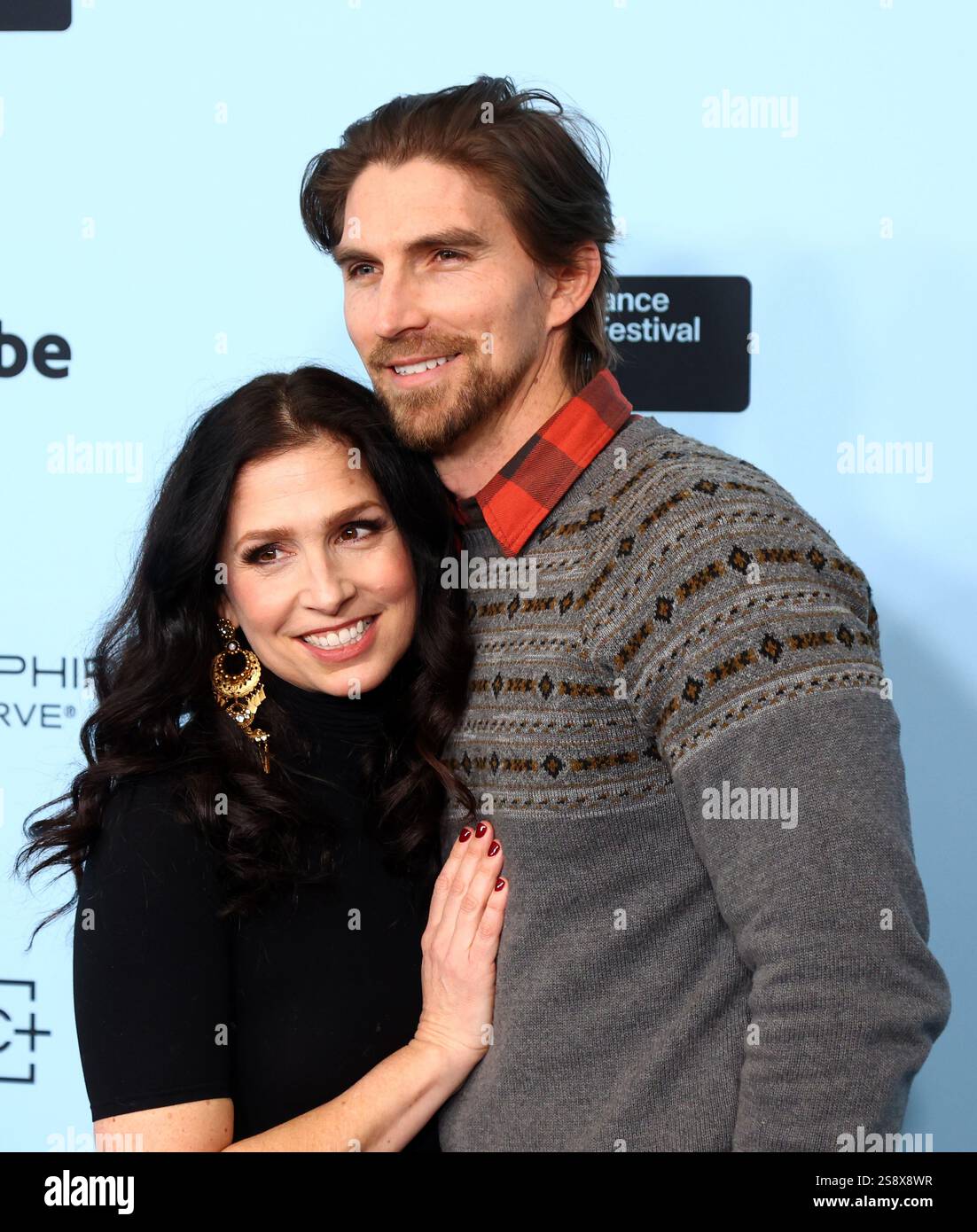 Park City, USA. 23rd Jan, 2025. Shoshannah Stern and Ricky Mitchell ...