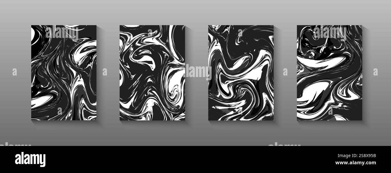 Liquid marble texture abstract black marble textures on a black ...