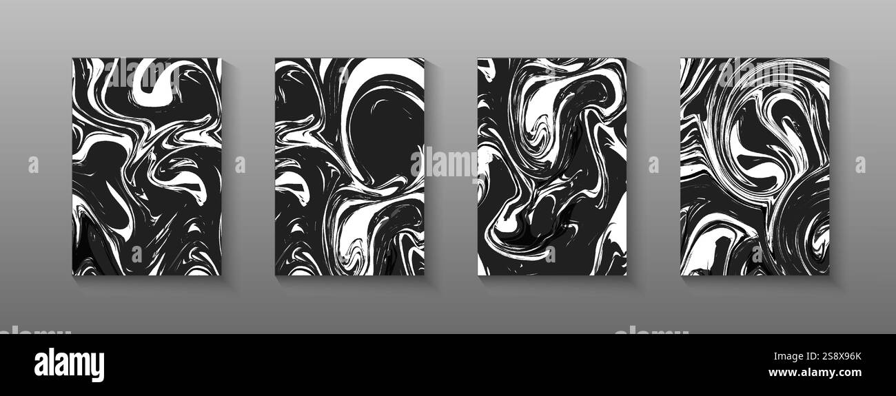 Liquid marble texture abstract black marble textures on a black ...