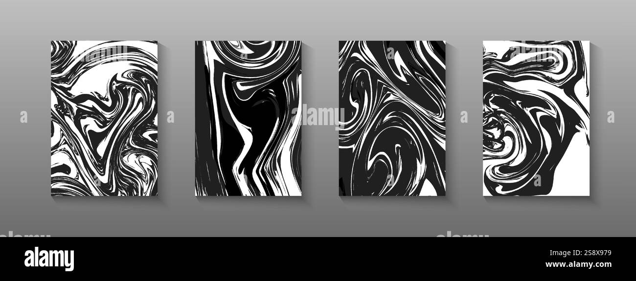 Liquid marble texture abstract black marble textures on a black ...