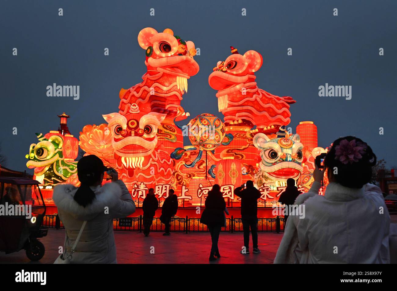 Beijing, China's Henan Province. 23rd Jan, 2025. Visitors take photos ...