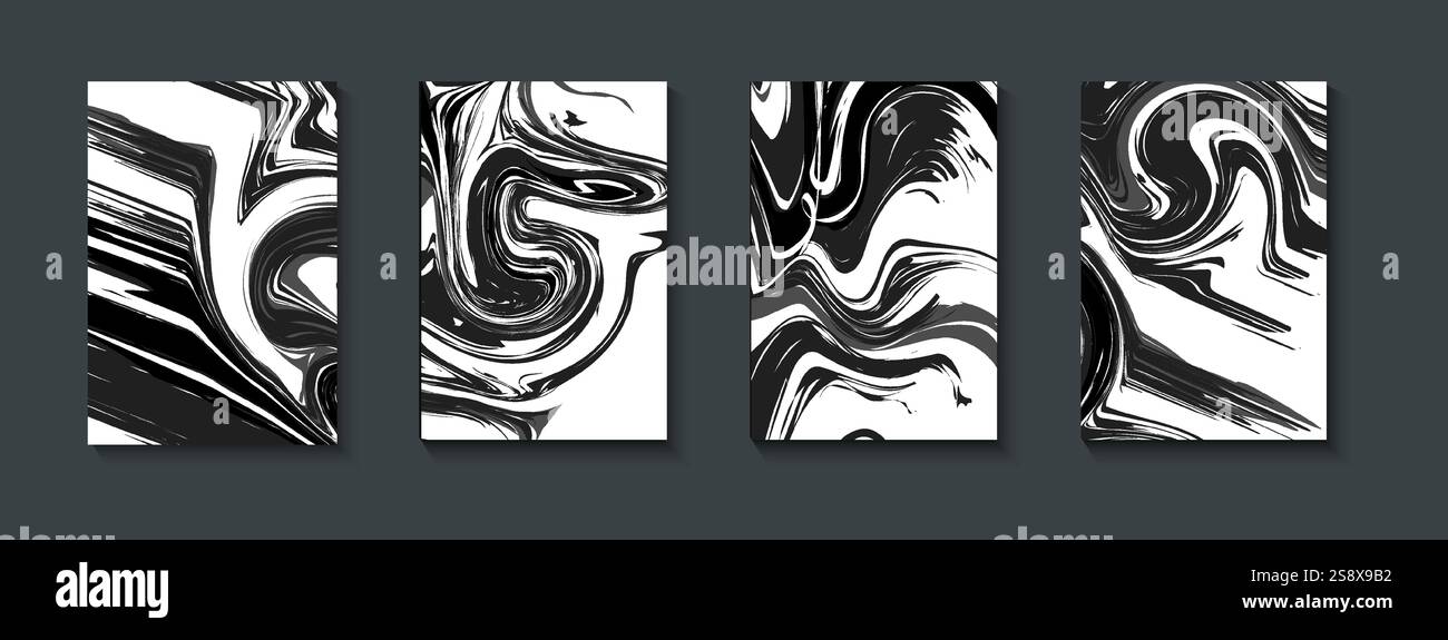 Liquid marble texture abstract black marble textures on a black ...