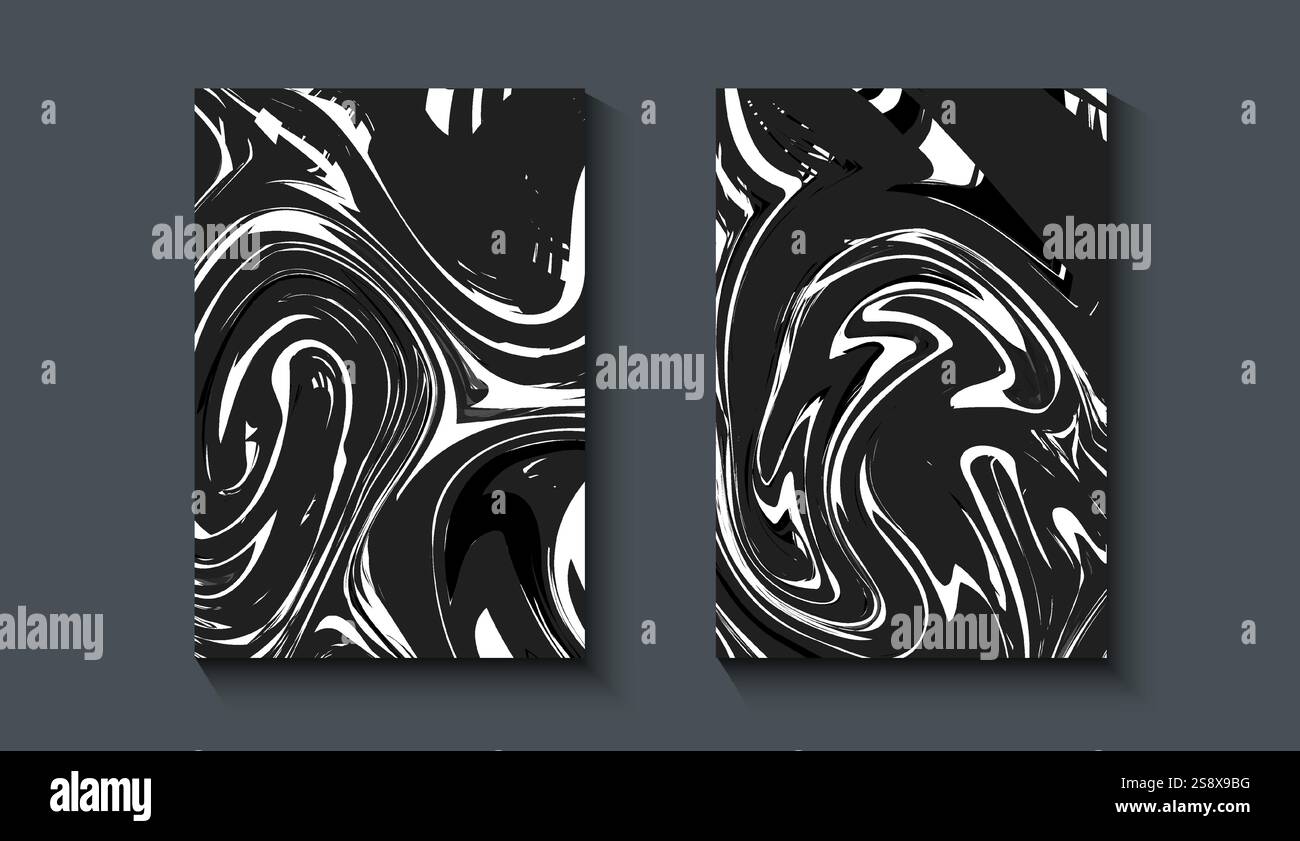 Liquid marble texture abstract black marble textures on a black ...