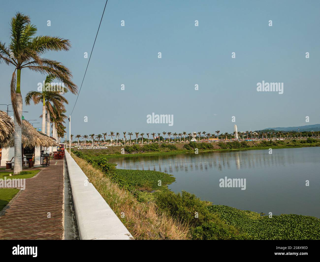 Salvador Allende Pier at Xolotlan Lake - Managua, Nicaragua Stock Photo ...