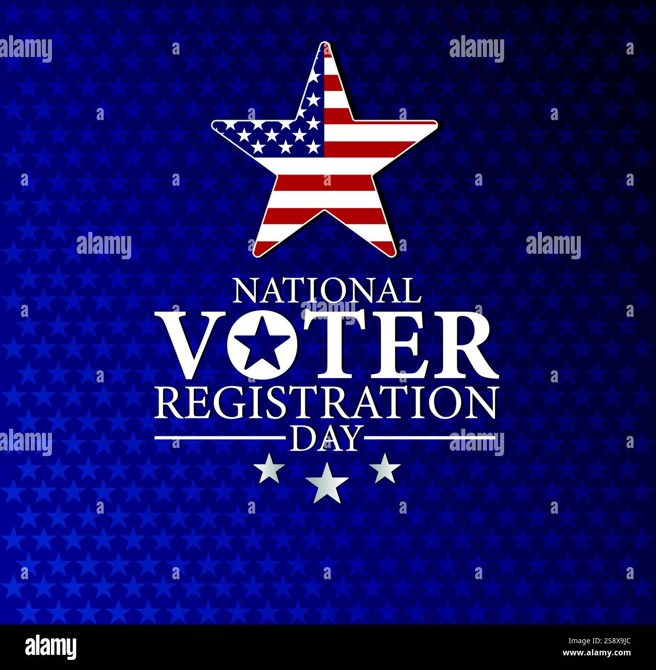 National Voter Registration Day banner for social media post Stock ...