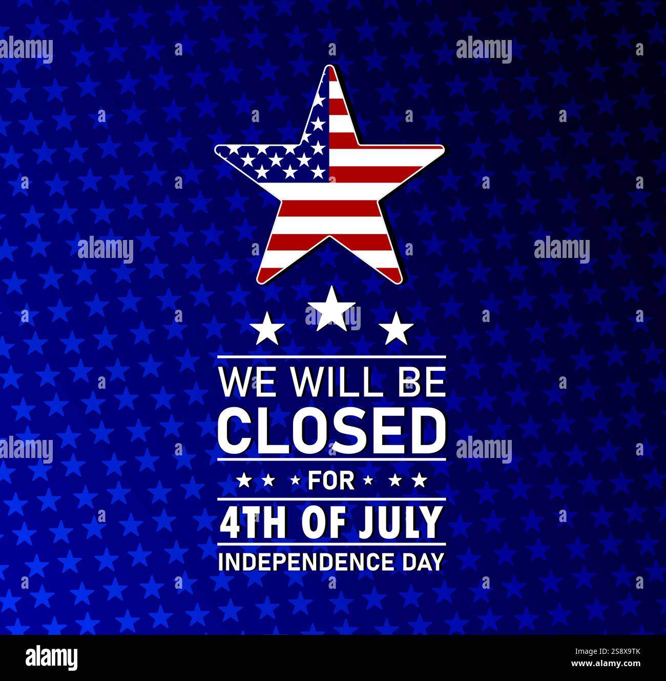Independence day, we will be closed for the 4th of July banner for ...
