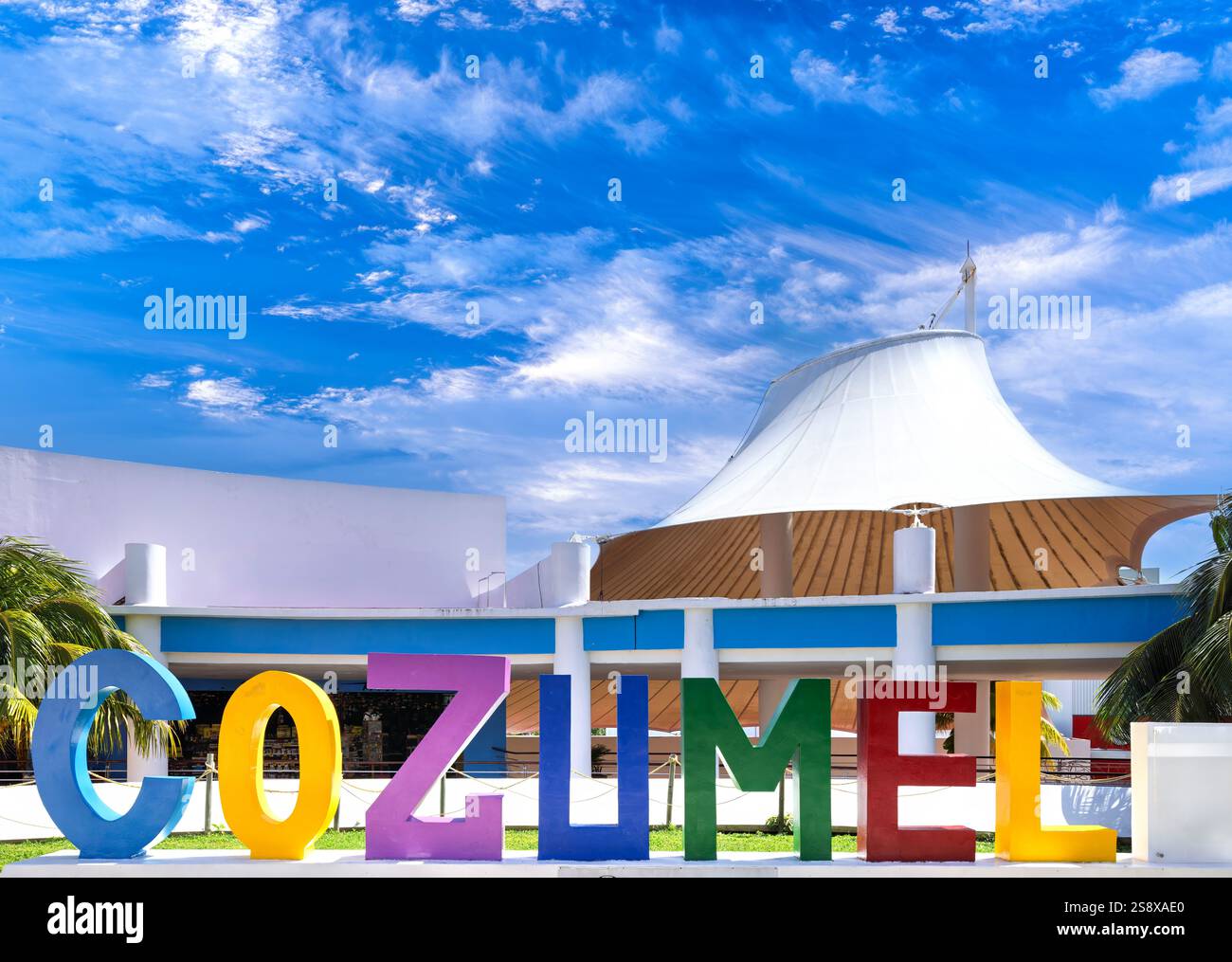 Big Cozumel Letters at the central near Cozumel Shopping mall Stock ...